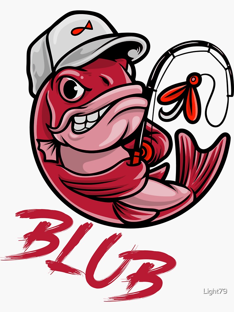 "Angry Fish Say Blub " Sticker by Light79 | Redbubble