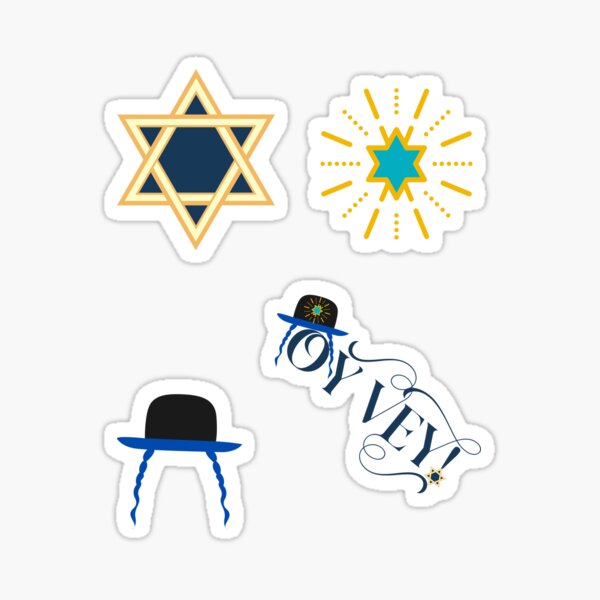 "Oy Vey!" Sticker for Sale by Shirts-Stickers | Redbubble