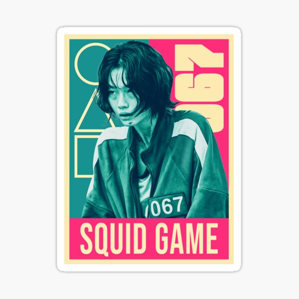 "Squid game Player 067" Sticker for Sale by ActiveNerd | Redbubble