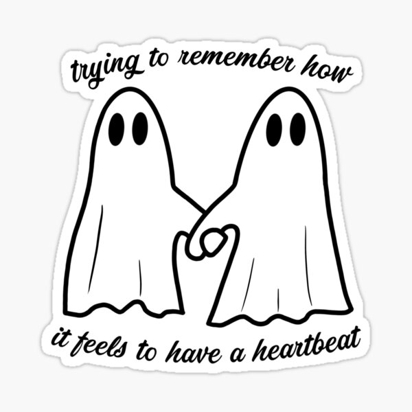 "Two Ghosts holding hands" Sticker for Sale by CMORRISON12345 | Redbubble