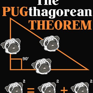 "Pythagorean theorem Pug Dog Math Teacher" Greeting Card for Sale by ...