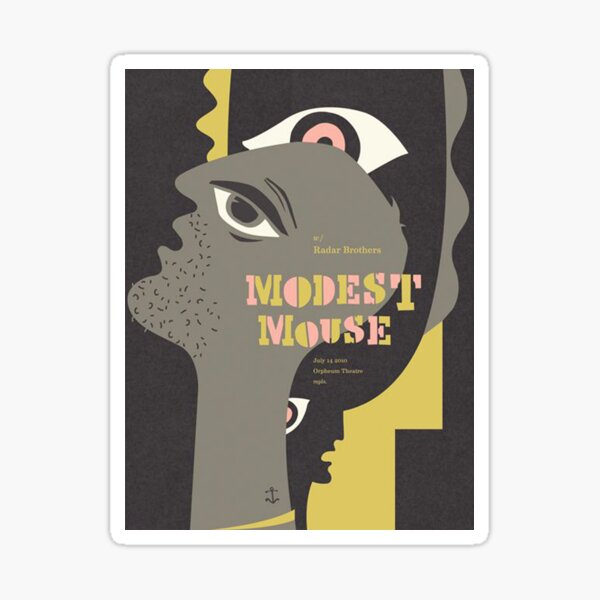 "Modest Mouse Screen Printed Posters " Sticker for Sale by felike81 ...