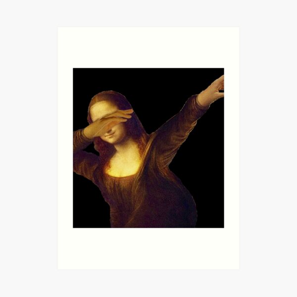 "Mona Lisa Dab Art Painting" Art Print for Sale by Adbor-Tb | Redbubble