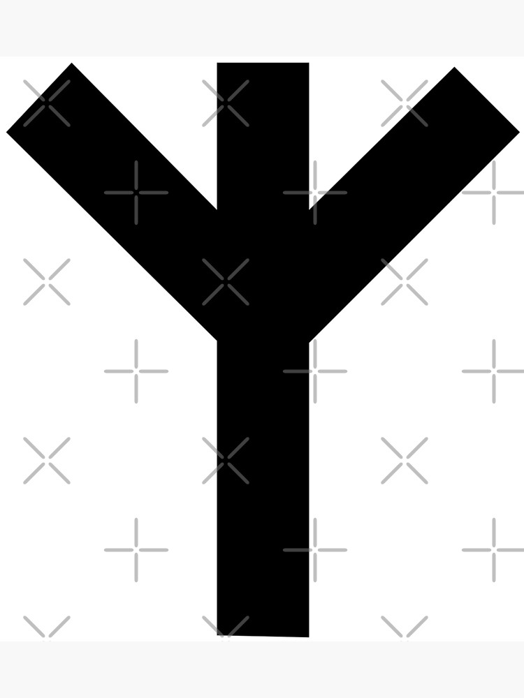 "Algiz - Protection Rune - Thick version" Art Print by undaememe ...