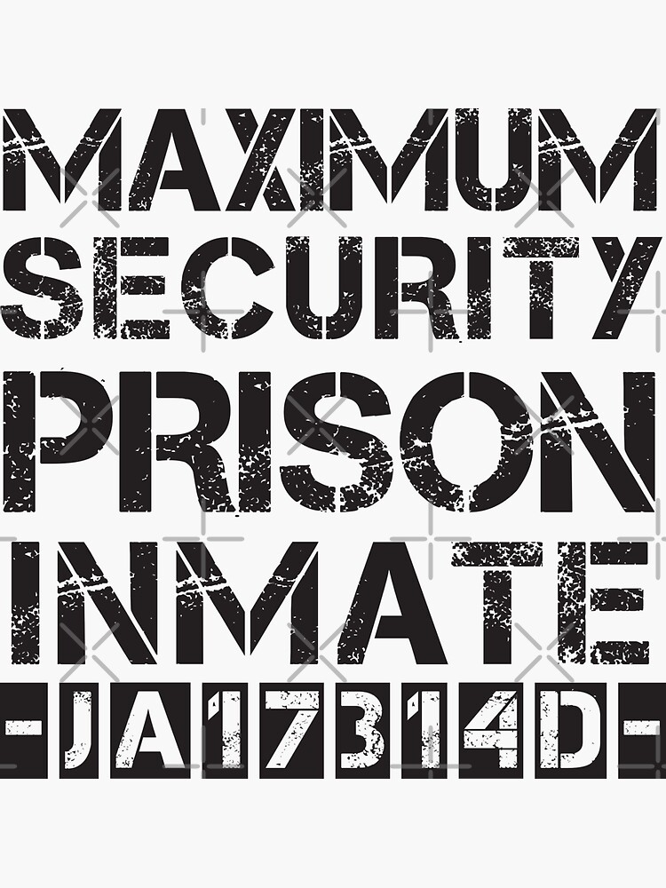 Pegatina «Recluso de prisión de máxima seguridad - Divertido disfraz de ...