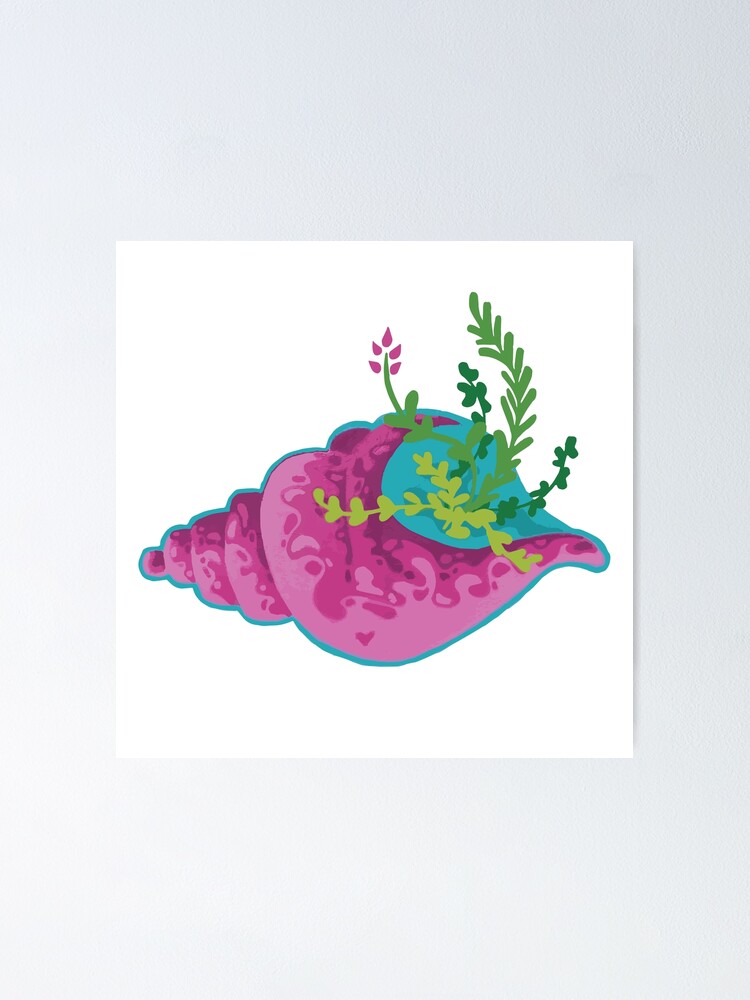 "Sea Shell and Leaflets" Poster by Psiu | Redbubble