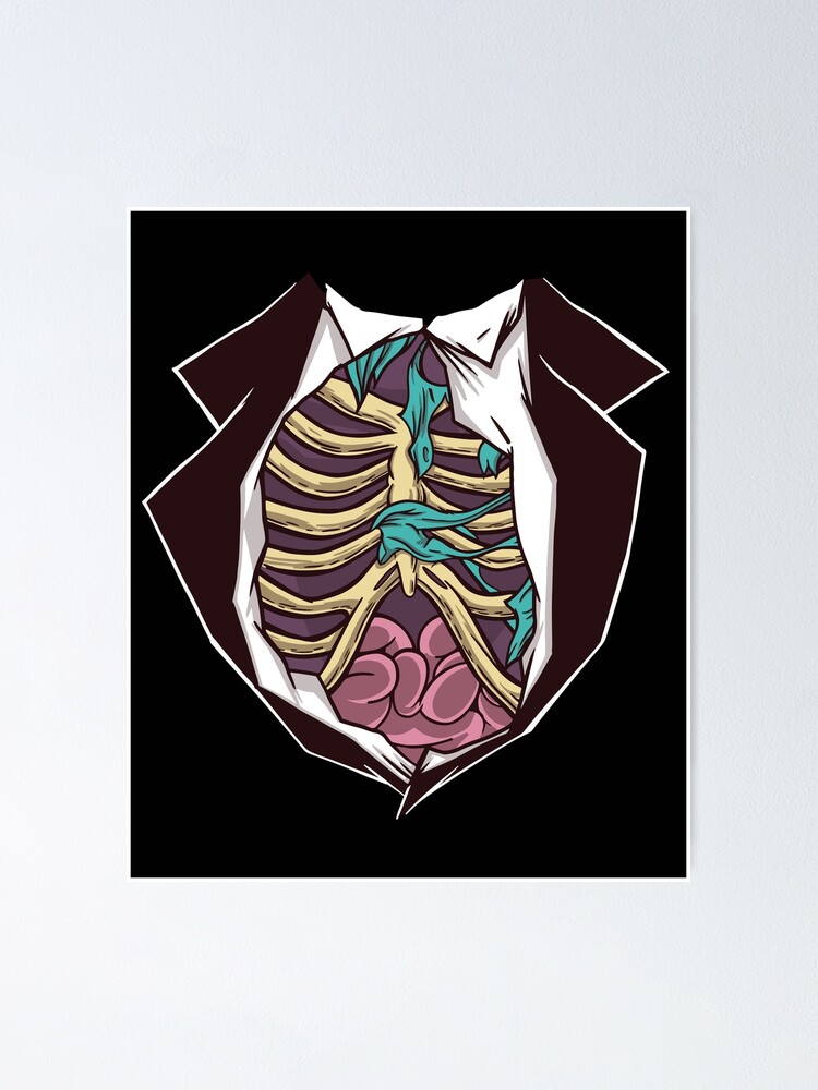 "Rib Cage Bones and Guts -Zombie Costume" Poster for Sale by Haygoodies ...
