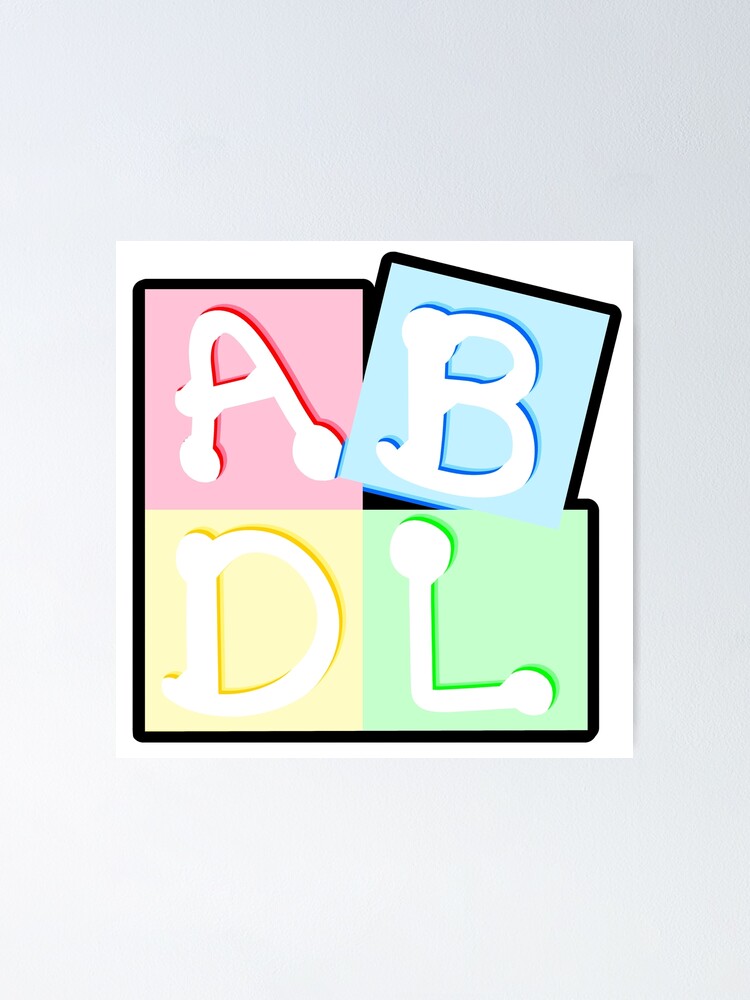 "ABDL Block Primary" Poster for Sale by PaddedLittleBoy | Redbubble