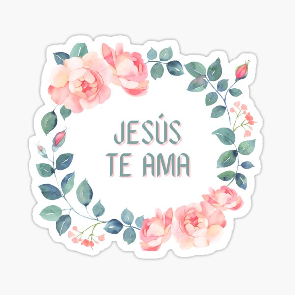 "Jesus Te Ama Christian Spanish Bible Journal Sticker" Sticker by ...