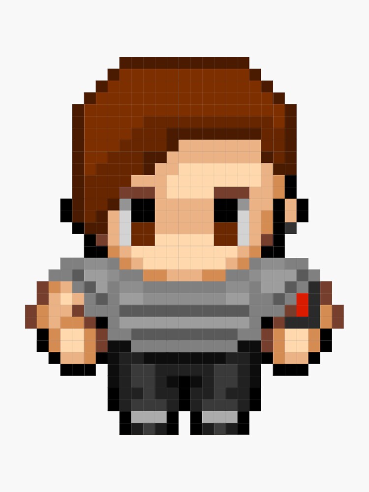 "8-bit Ryan" Sticker by ScourgerulesBC | Redbubble