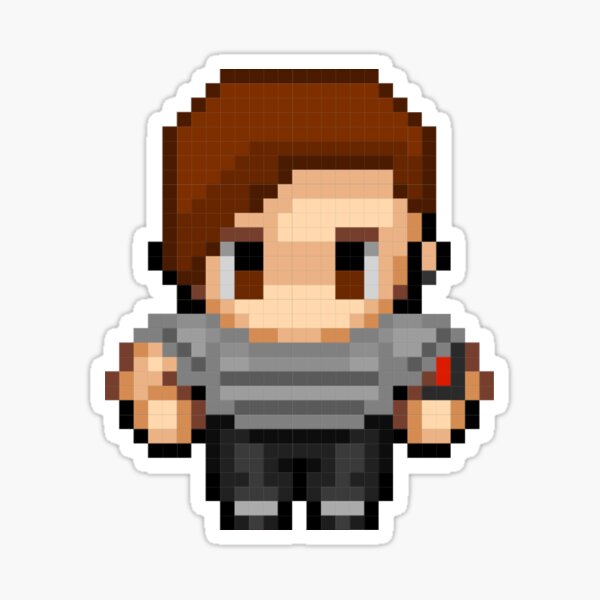 "8-bit Ryan" Sticker for Sale by ScourgerulesBC | Redbubble