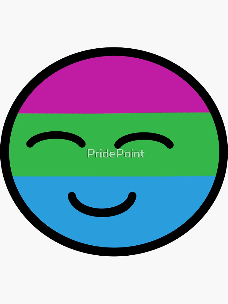 "Polysexual Pride Smiley Face" Sticker for Sale by PridePoint | Redbubble