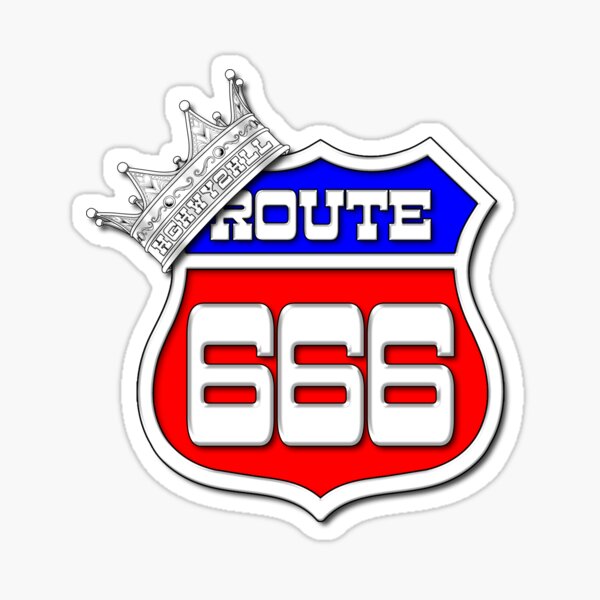 "Highway To Hell Route 666 Sign HGHWY2HLL" Sticker by DooodleGod ...