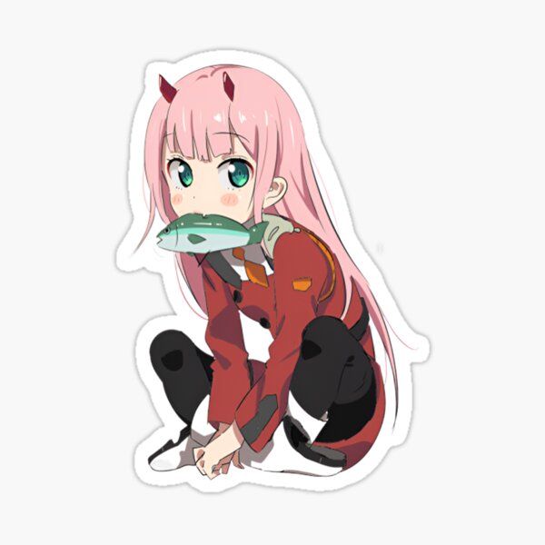 "Zero Two Sticker" Sticker for Sale by carlashop | Redbubble