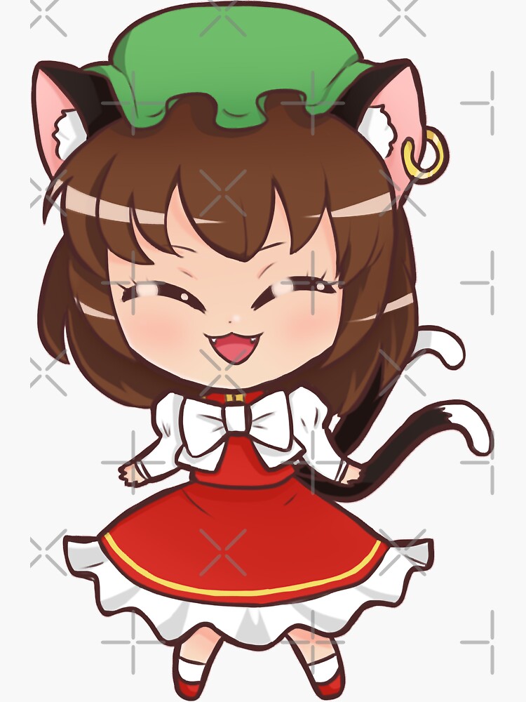 "Meow girl" Sticker for Sale by HilsonMargieLee | Redbubble