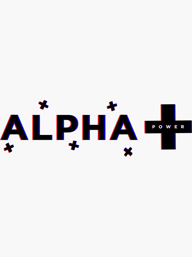 "Alpha Power | Attitude and Power" Sticker for Sale by Pixiature ...