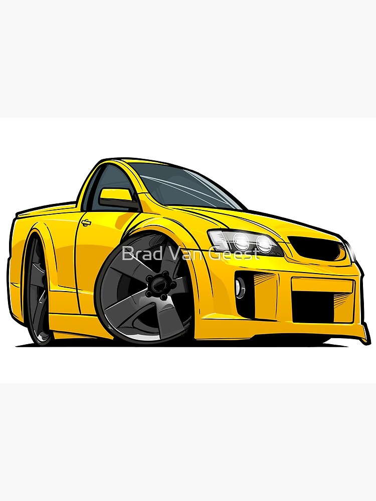 "Holden VE SS Ute Wildfire Yellow" Poster for Sale by killustrator ...