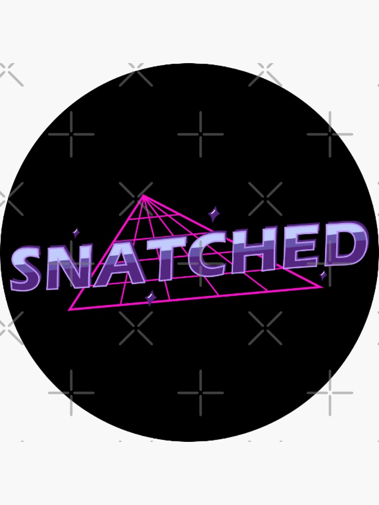 "snatched neon typography illustration " Sticker for Sale by exr378 ...