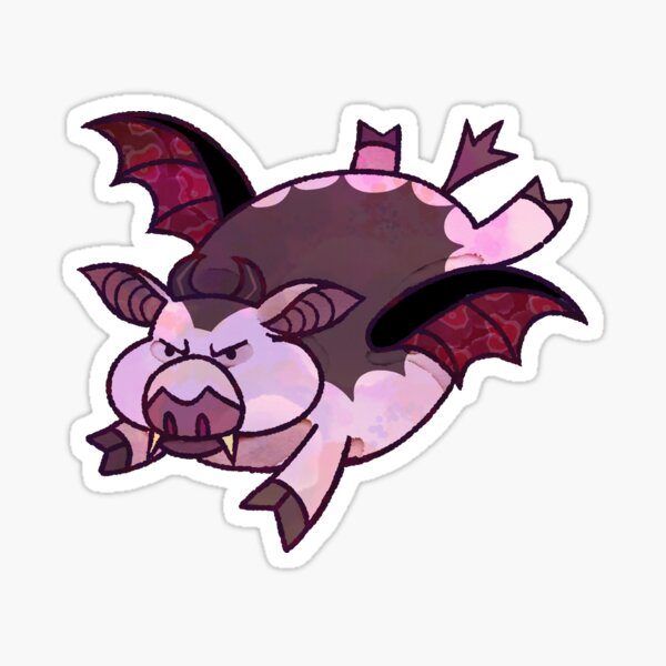 "Flying Dracula Vampire Cow!" Sticker for Sale by CZoll | Redbubble