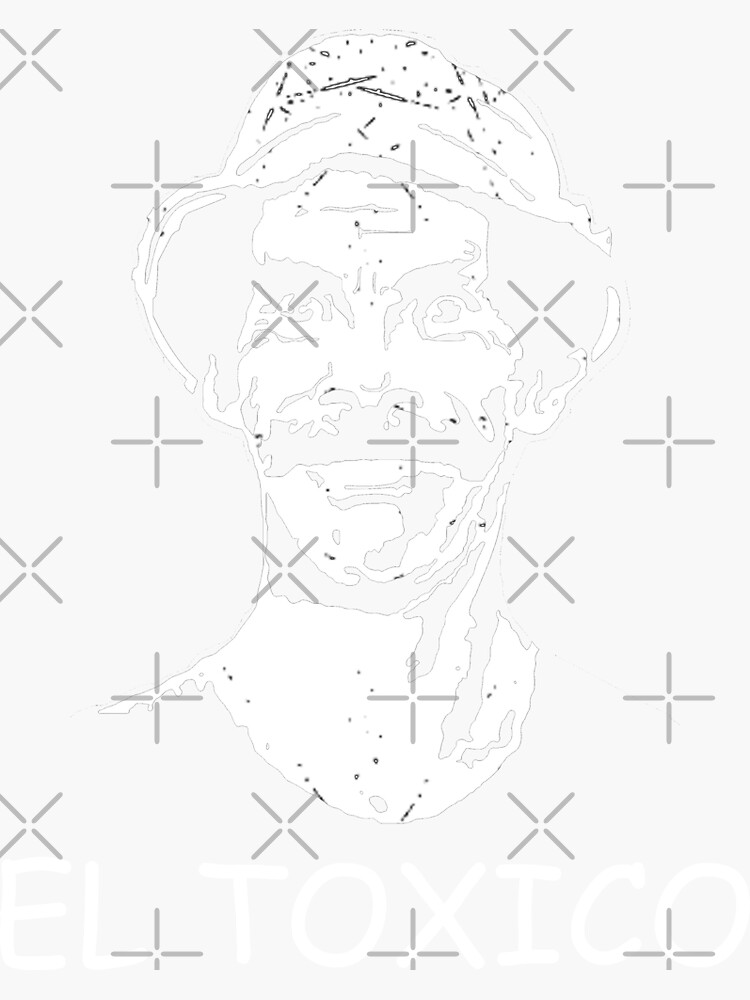 "White And Black Design El Chavo del Ocho El Toxico" Sticker for Sale ...