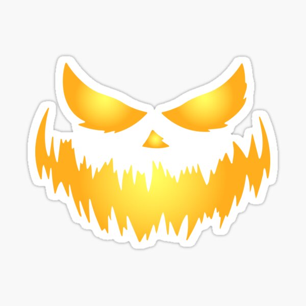 "Creepy Halloween Face Horror" Sticker by besTmanuFacture | Redbubble
