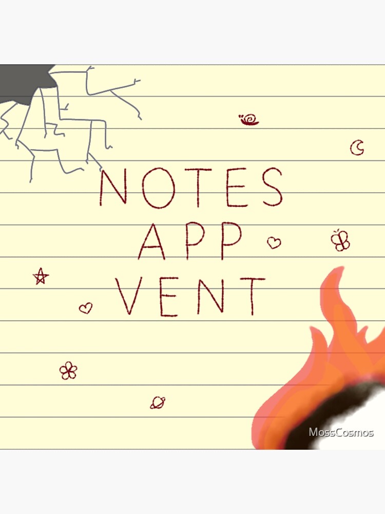 "Notes App Vent album cover" Poster for Sale by MossCosmos | Redbubble