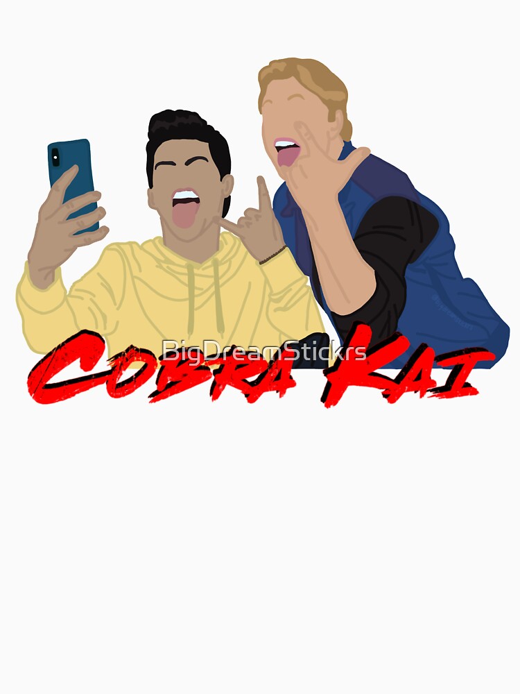 "Cobra Kai Miguel Diaz and Johnny Lawrence Logo" T-shirt for Sale by BigDreamStickrs | Redbubble ...