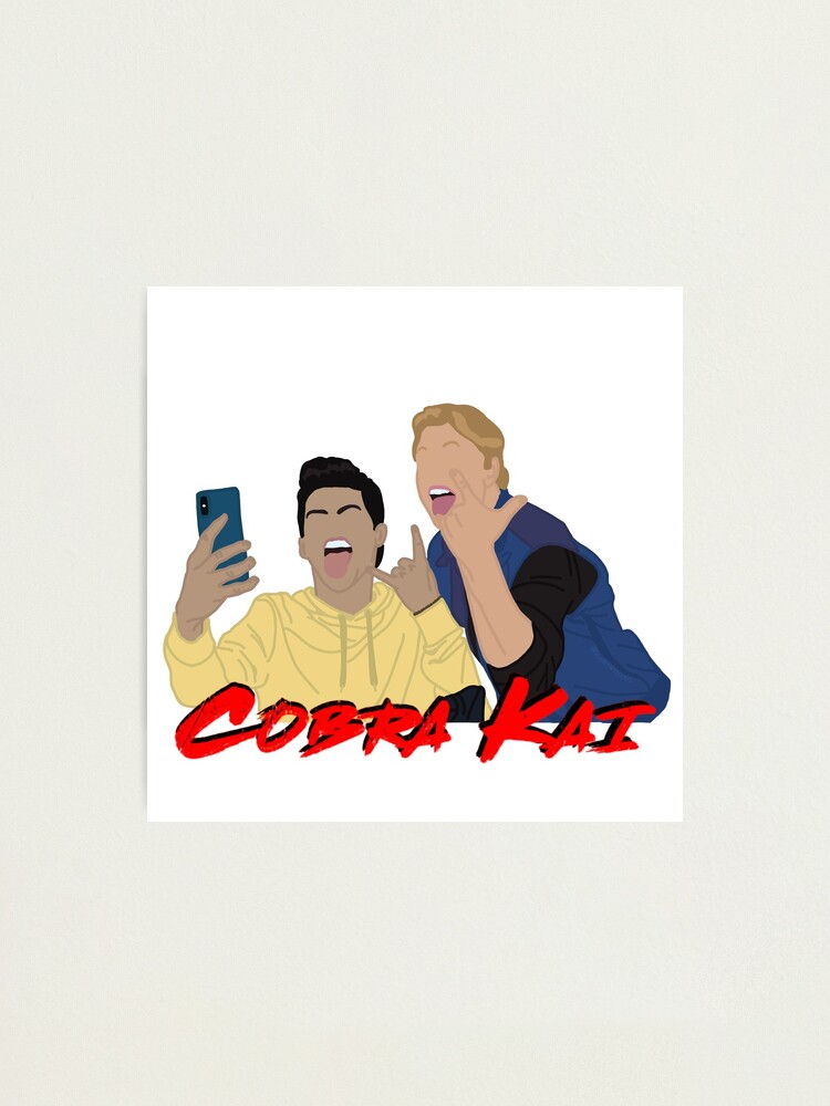 "Cobra Kai Miguel Diaz and Johnny Lawrence Logo" Photographic Print by BigDreamStickrs | Redbubble