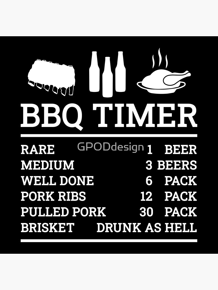 "BBQ Timer, Beef and Beer, Rare - Medium - Well - Brisket | Barbecue ...