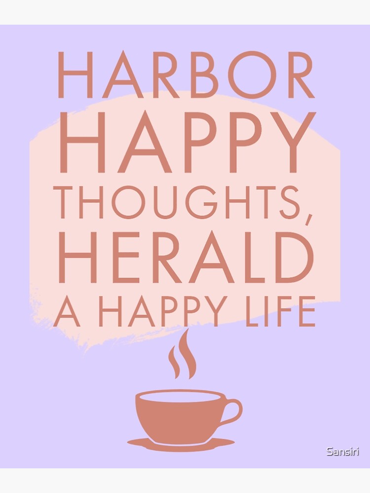 "Harbor happy thoughts," Poster for Sale by Sansiri | Redbubble