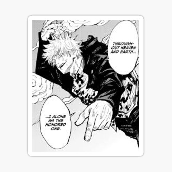 "jujutsu kaisen gojo honored one manga panel " Sticker by ...