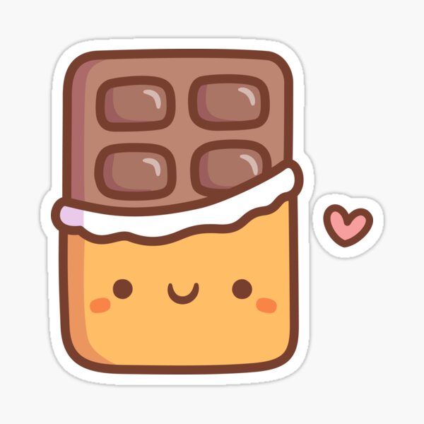 "Cute Chocolate Bar Doodle" Sticker for Sale by rustydoodle | Redbubble