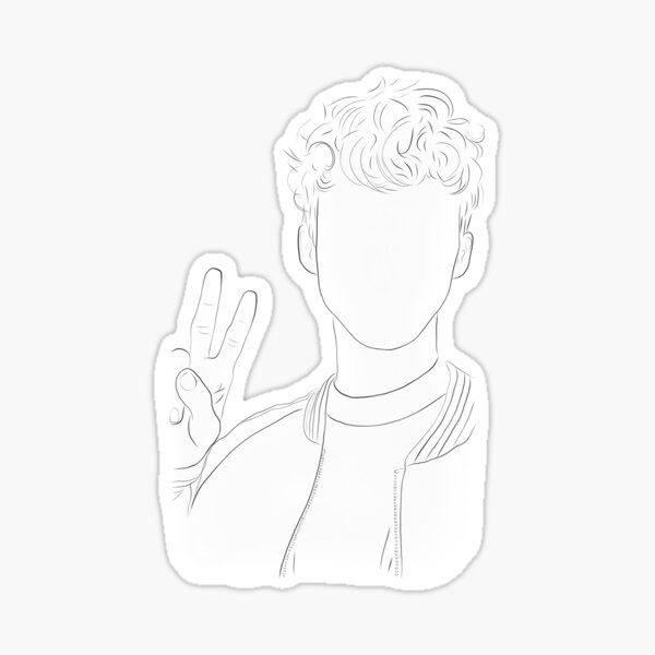 "Troye Sivan Outline" Sticker for Sale by melissacascio | Redbubble