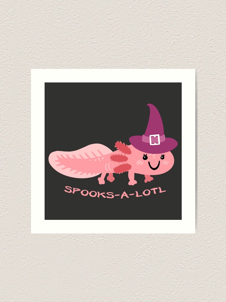 "Spooks A Lotl Cute Axolotl Halloween Costume" Art Print for Sale by ...