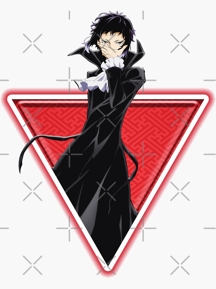 "AKUTAGAWA RYUNOSUKE" Sticker for Sale by TRIANGLEDOWN | Redbubble