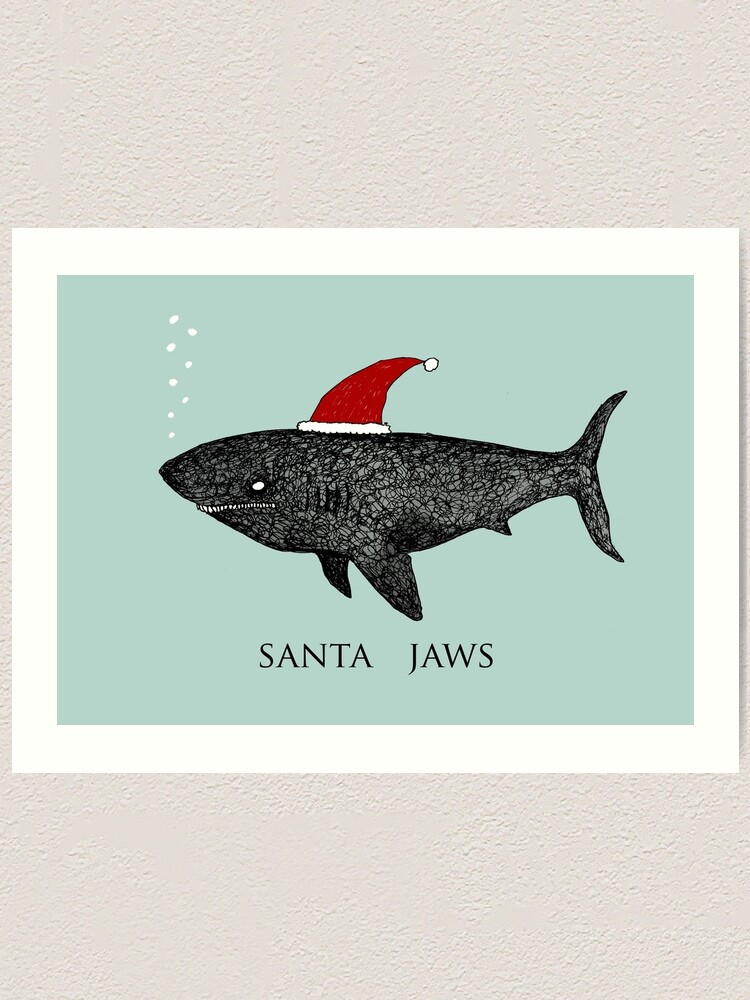 "Santa Jaws" Art Print for Sale by djrbennett | Redbubble