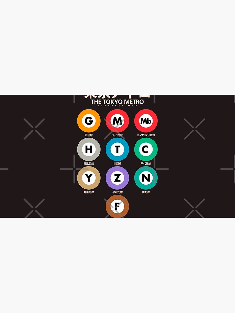 "Tokyo subway alphabet map, City metro poster, japan underground print ...