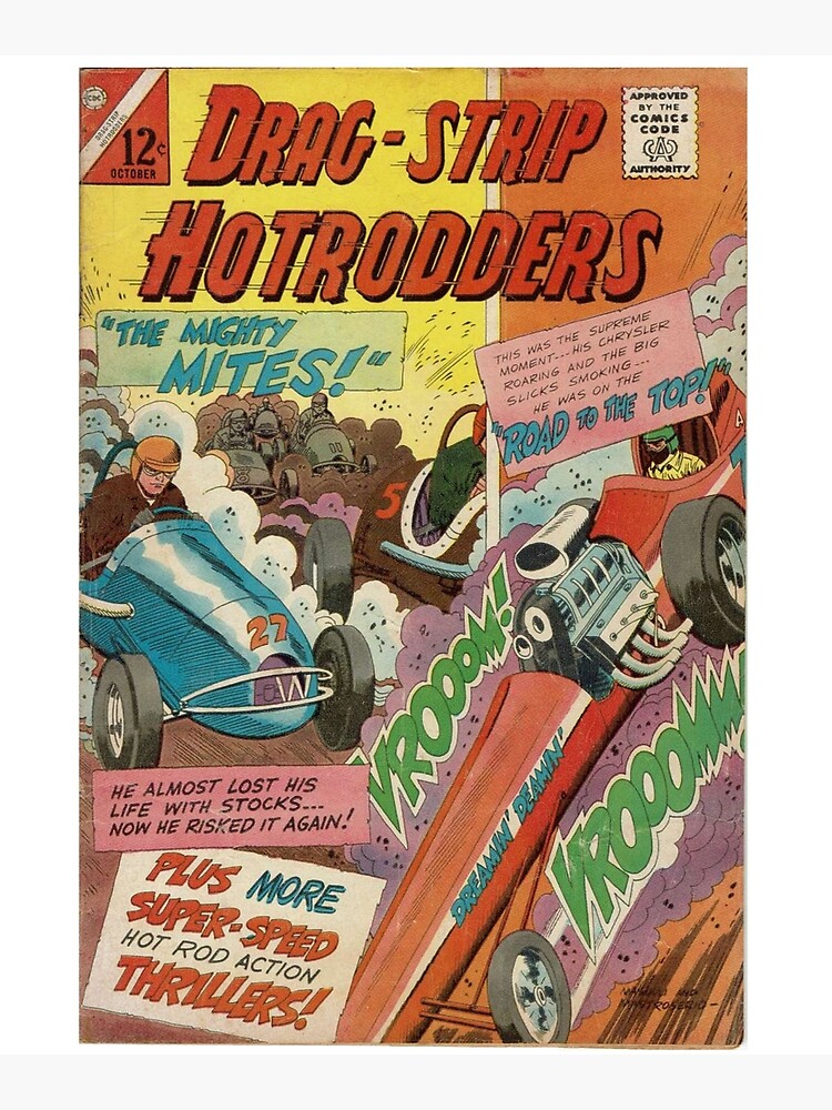 Póster «Retro Vintage Hot Rod Drag Racing Cars Carátula Cómic ...