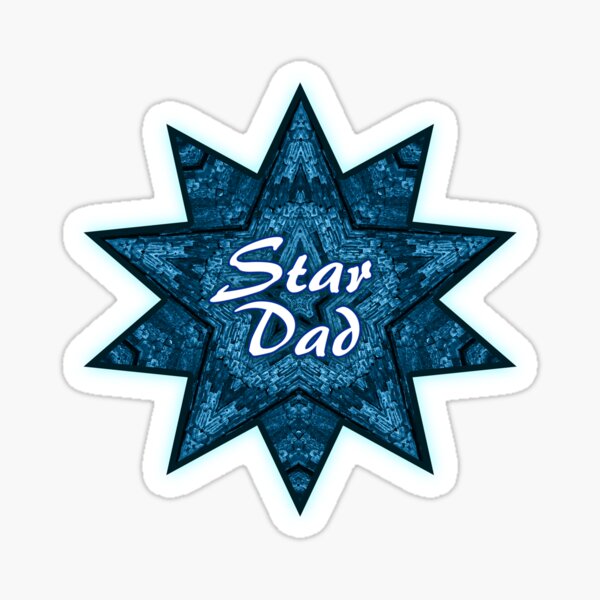 "Star Dad with blue star mandala" Sticker for Sale by PatchworkSpirit ...