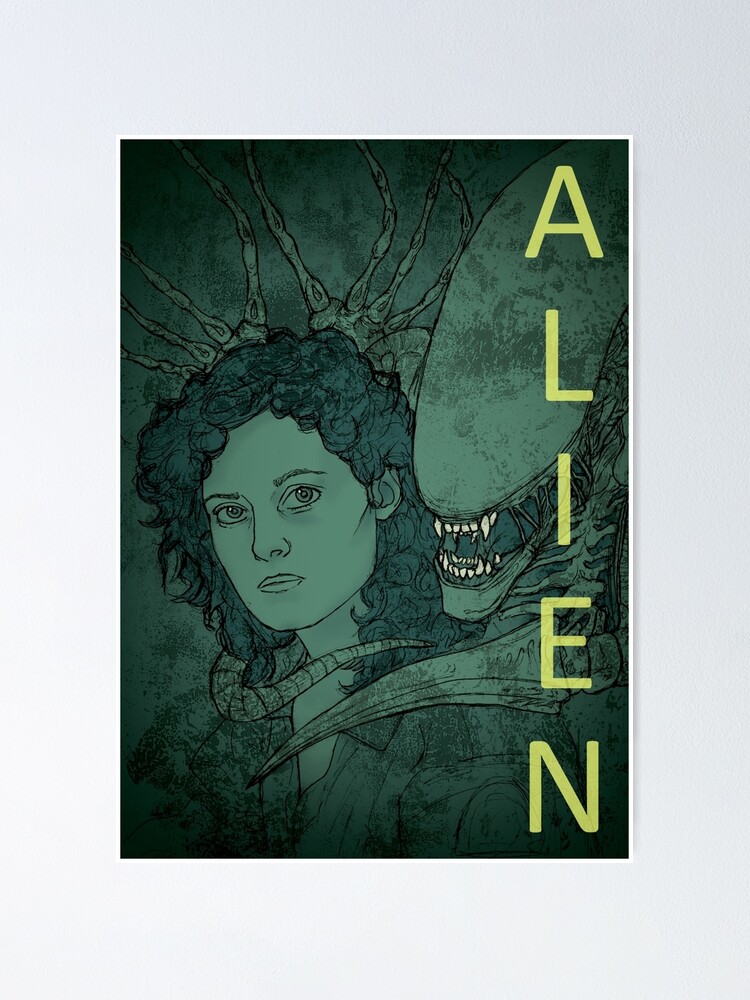 "Alien" Poster by HHillustrations | Redbubble