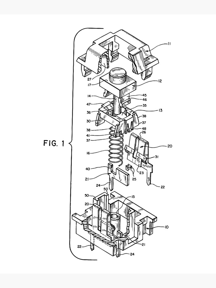 "Mechanical Keyboard Key Patent" Poster for Sale by NgocHoa | Redbubble