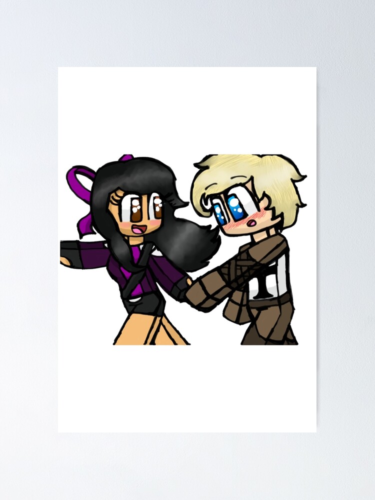 "Minecraft Drawing Aphmau Fan art, Corner Moon s," Poster by ElleaBonde ...