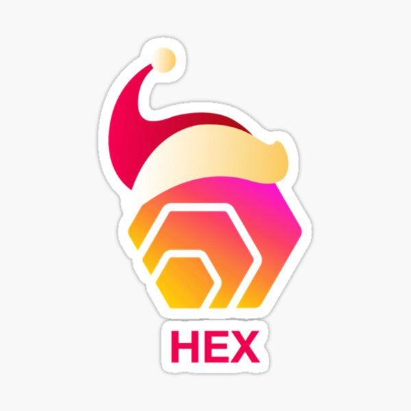 "Christmas HEX Crypto Currency Logo " Sticker for Sale by AmmieHickman ...