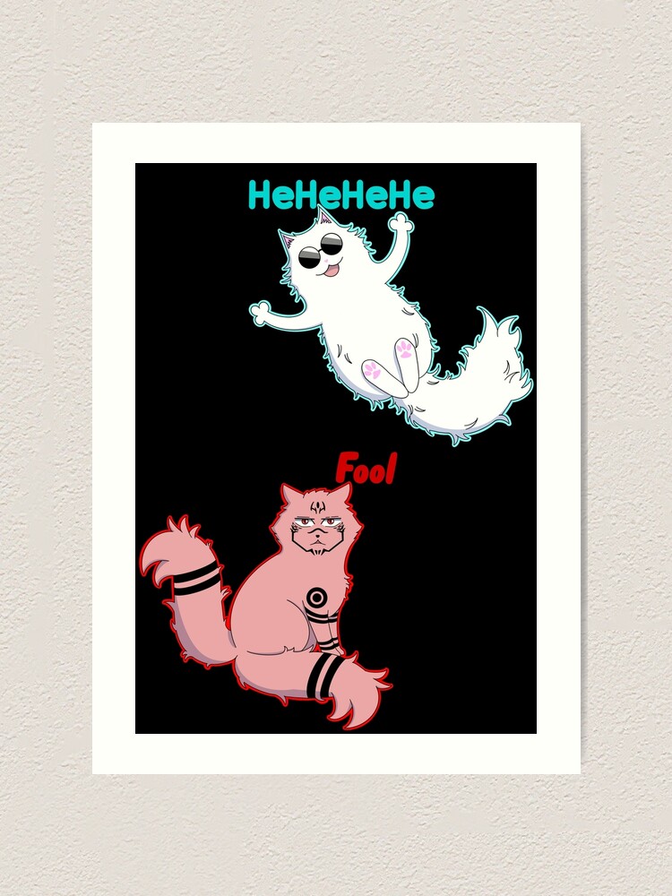 "Gojo cat and Sukuna cat, jujutsu kaisen " Art Print for Sale by ...