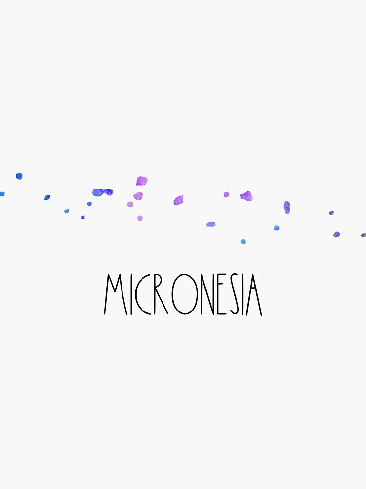 "Fs Micronesia Watercolor Map - Micronesian" Sticker for Sale by ...