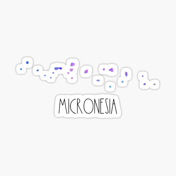 "Fs Micronesia Watercolor Map - Micronesian" Sticker for Sale by ...