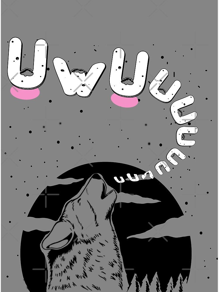 Póster «UwU Wolf aullando en la noche» de BrigthMind | Redbubble
