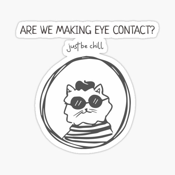 "Cat Making Eye Contact" Sticker for Sale by djonesart | Redbubble