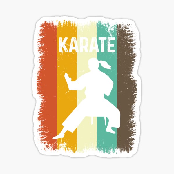"Vintage Retro Karate" Sticker for Sale by thanhmaidesign | Redbubble