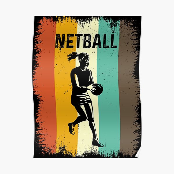 "Vintage Retro Netball" Poster for Sale by thanhmaidesign | Redbubble